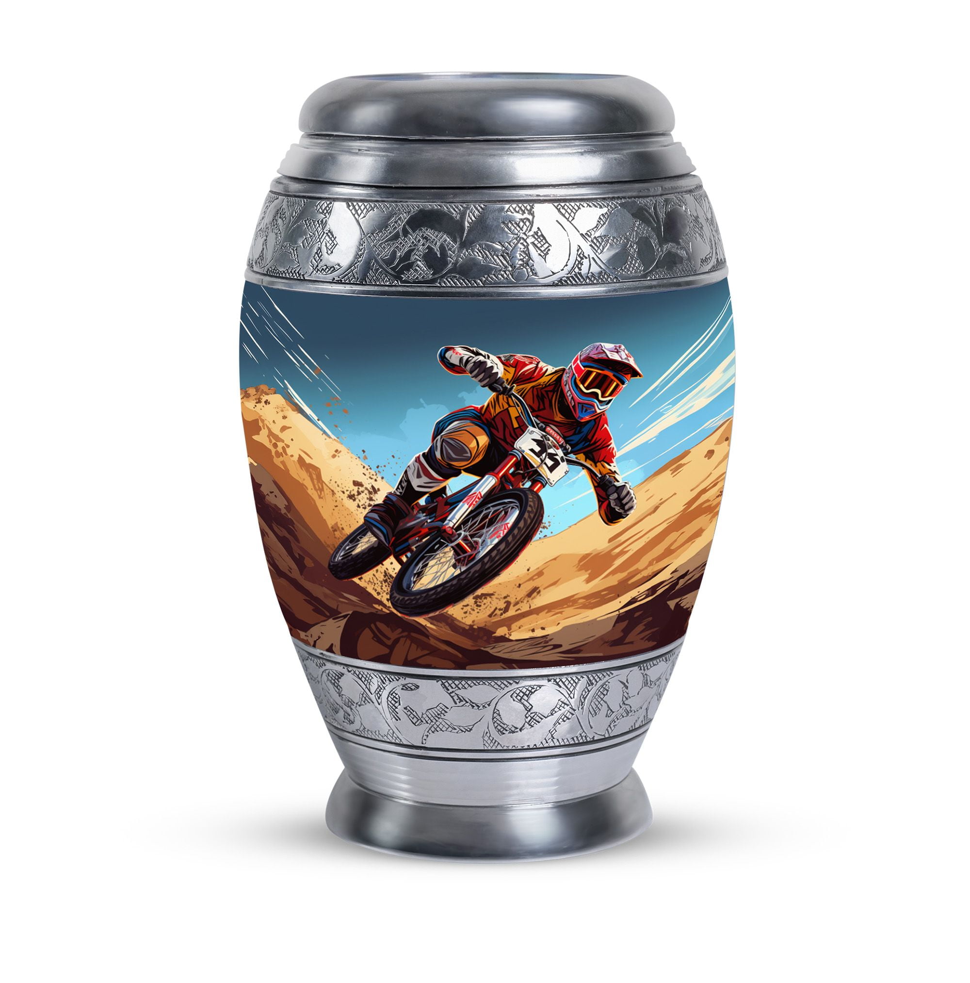 Desert Motocross Race - Human Remain Urn - Mini Keepsake Urns - 3 Inch ...