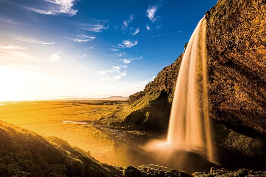 Desert Nature Landscape Photo Backdrop Wilderness Sand Waterfall Kids ...