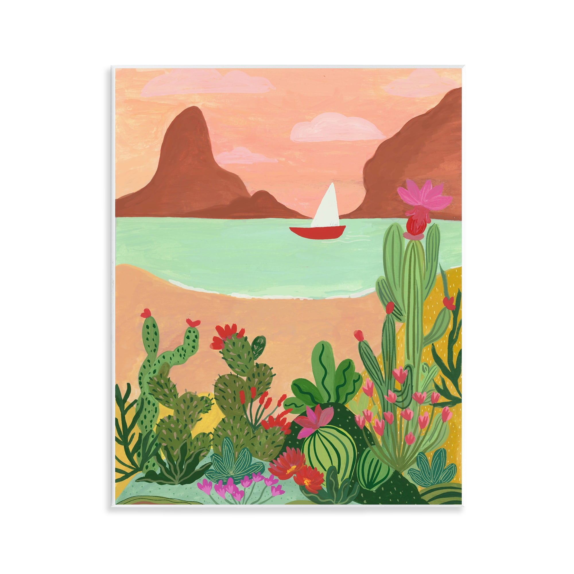 Desert Oasis Boat Wall Plaque Art, design by Nabeela Rumi - Walmart.com