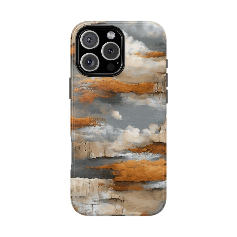 Desert Ochre Cracked Sand Rocky Terrain Phone Case for iPhone 16/15/14 ...