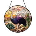 Desert Ostrich Stained Glass Window Hanging – Wildlife Decor2001 ...