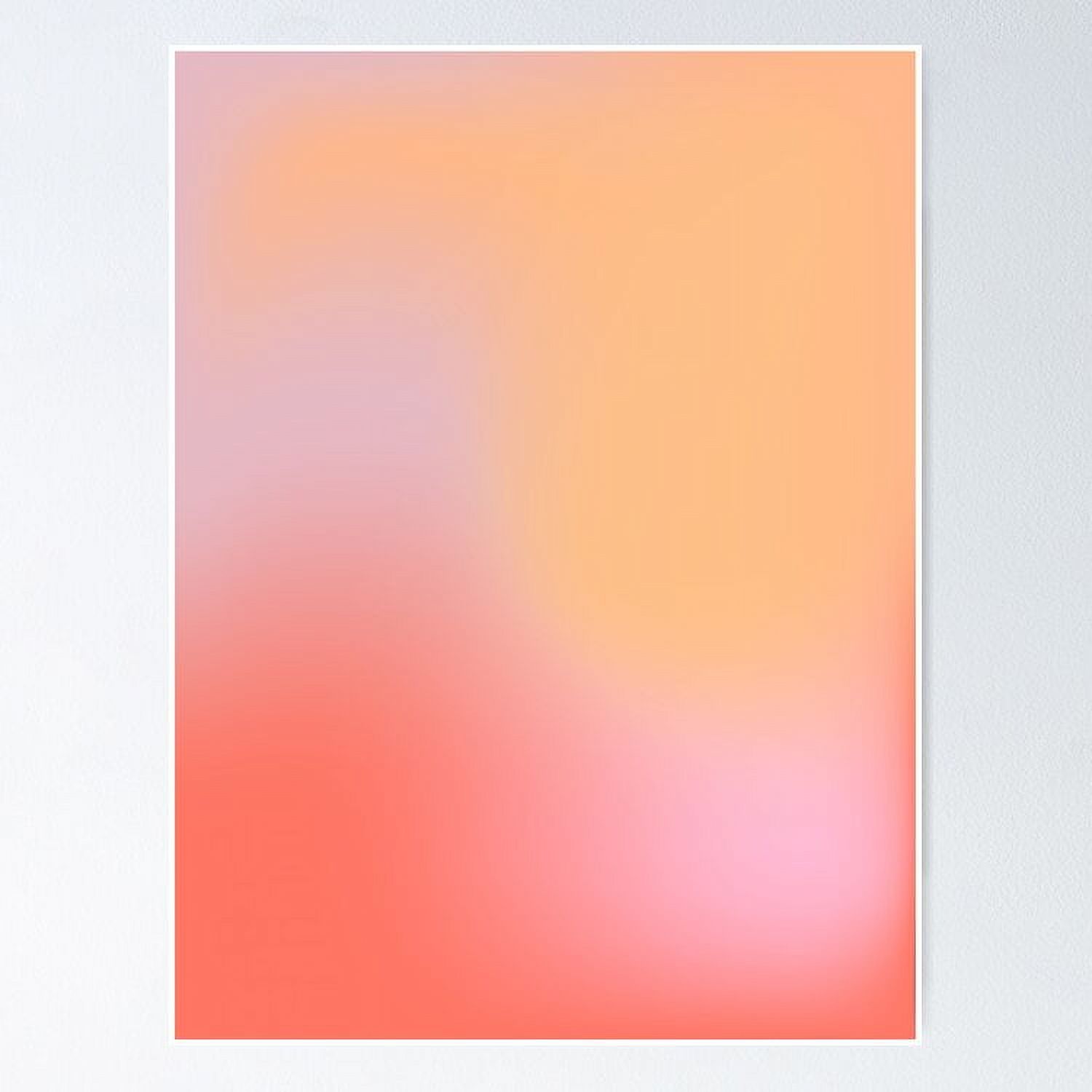 Desert Peach Gradient Abstract Melt Design UNFRAMED Poster, 12x18 ...