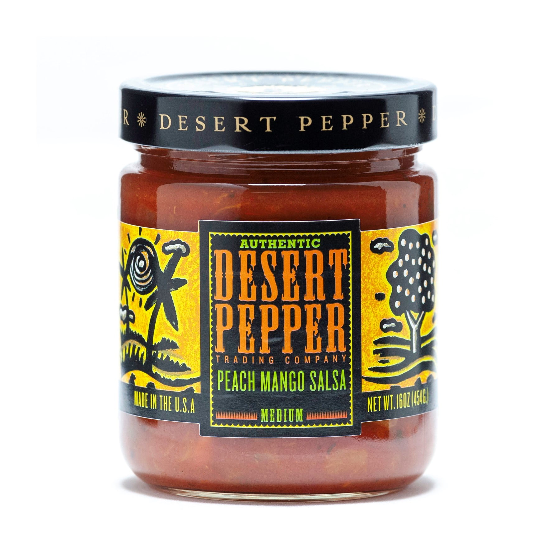 Desert Pepper Medium Peach Mango Salsa, 16 oz with Vibrant Flavors ...