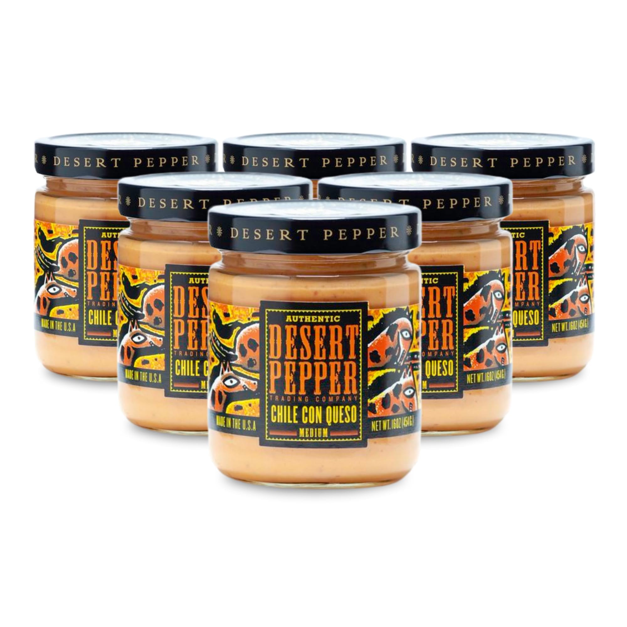 Desert Pepper Trading Con RRF12 Queso Dip with Flame-Roasted Red, Green ...