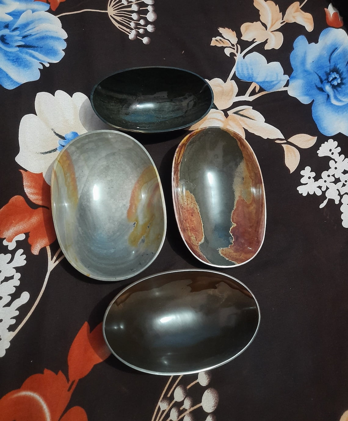 Desert Polychrome Jasper Shanks Bowl | Crystal Oval Shape Energy Bowl ...