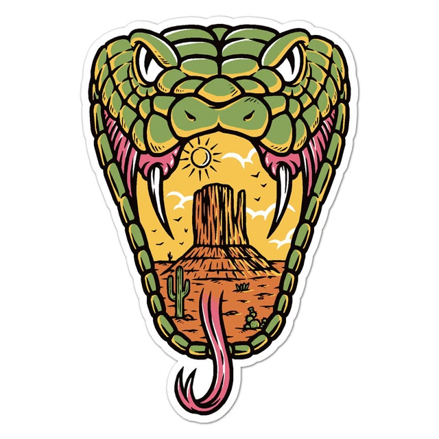 Desert Rattlesnake Sticker Indoor Outdoor Phone Decal Water Bottle ...