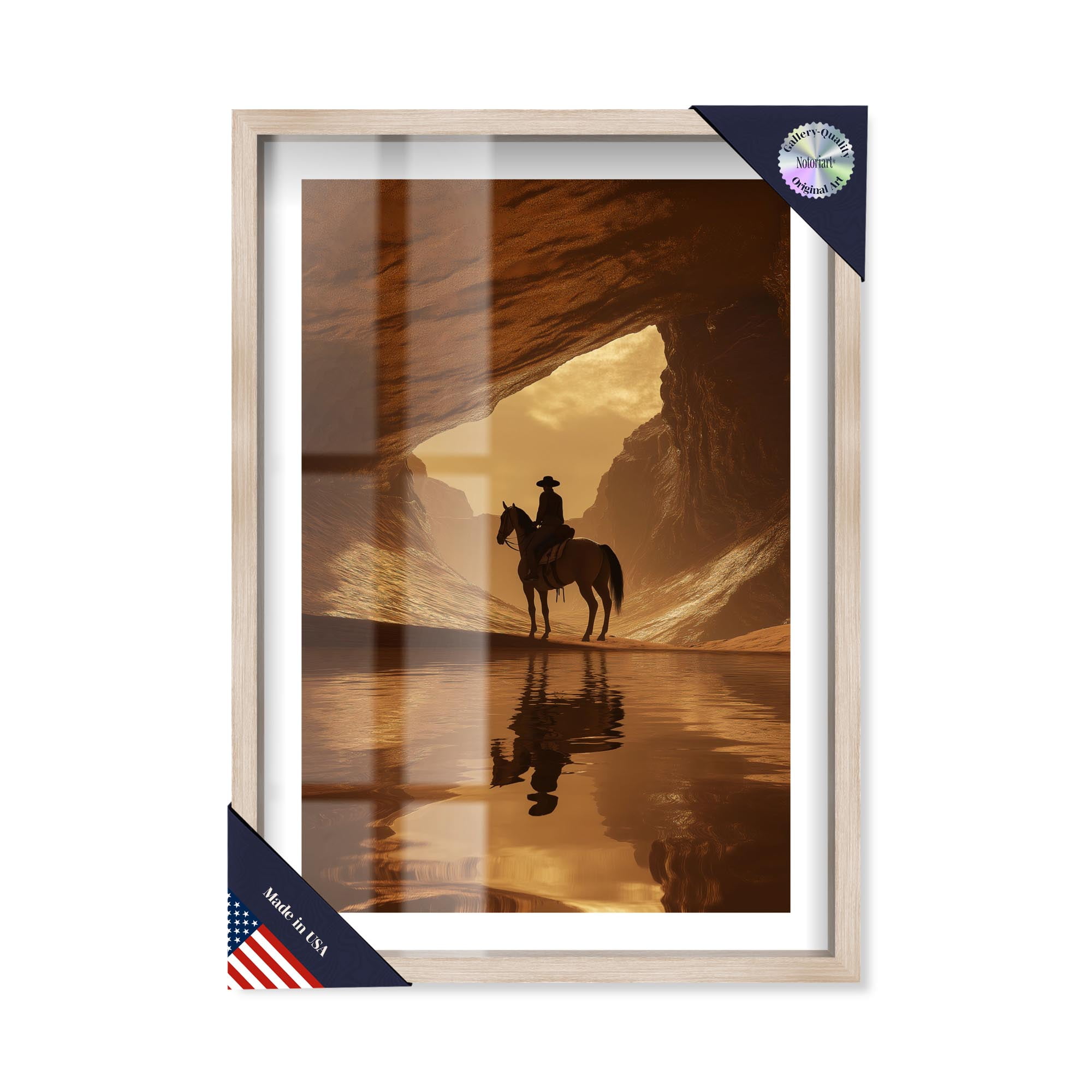 Desert Rider Shadowbox Print Western Framed Art by Notoriart, Blonde ...