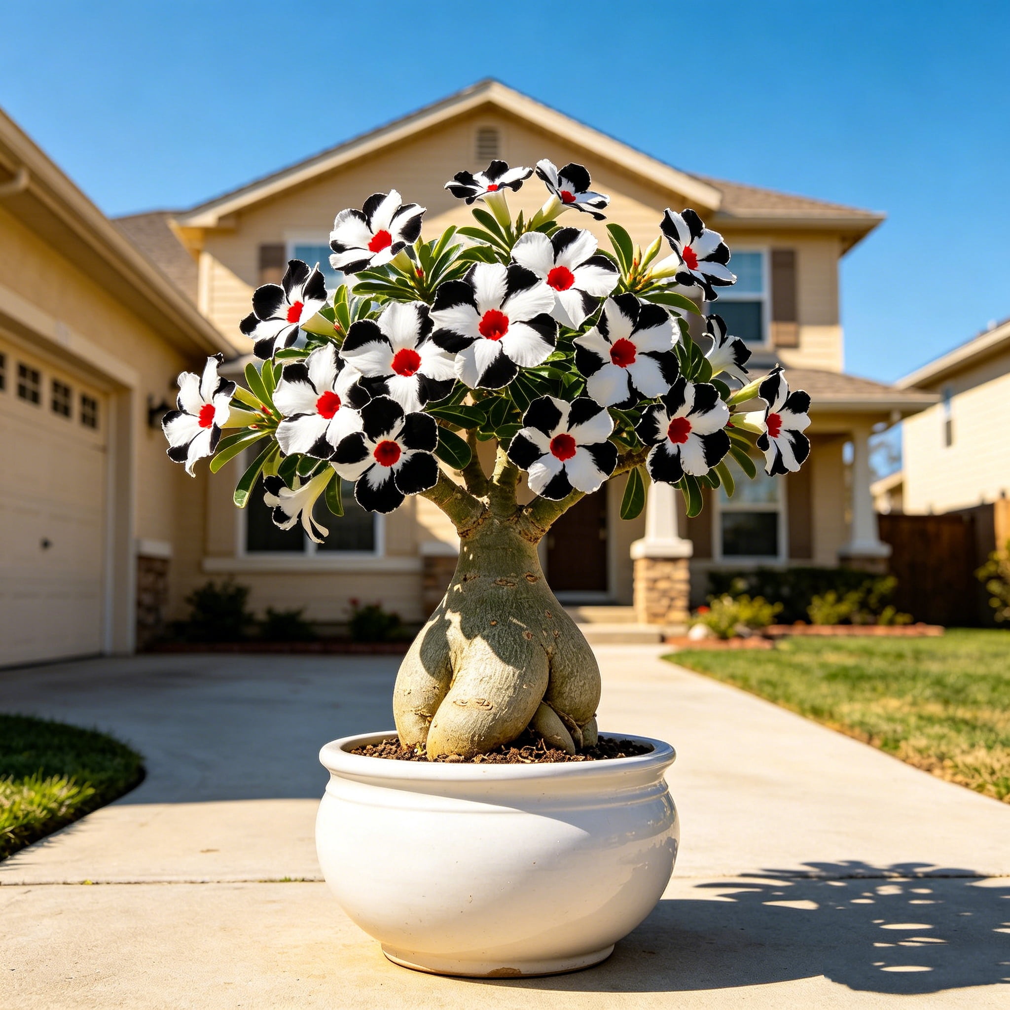 Desert Rose For Planting-Exquisite Variegated Blossoms-Natural Accent ...