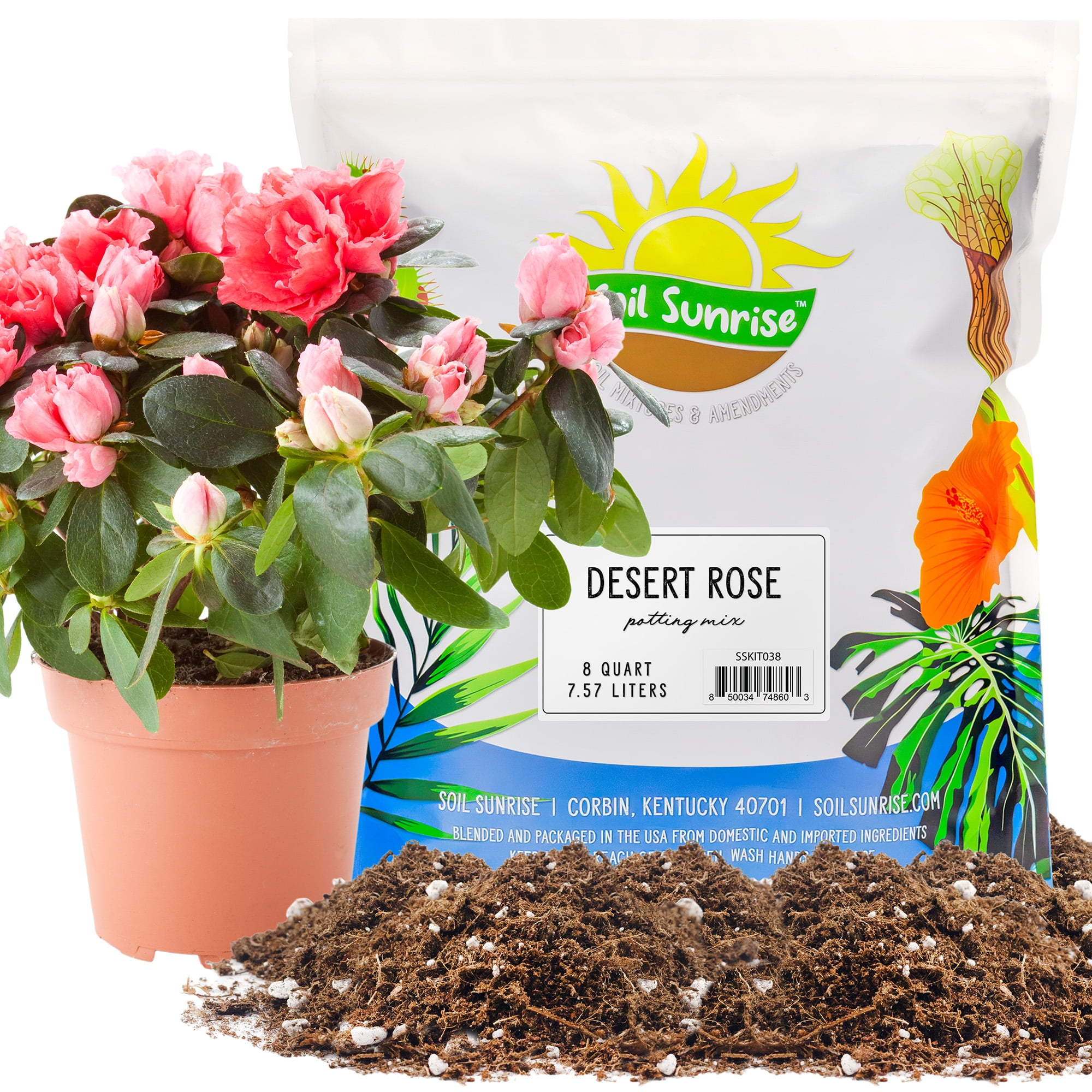 Desert Rose Potting Soil Mix (8 Quarts), Hand Blended Small Batch Soil ...