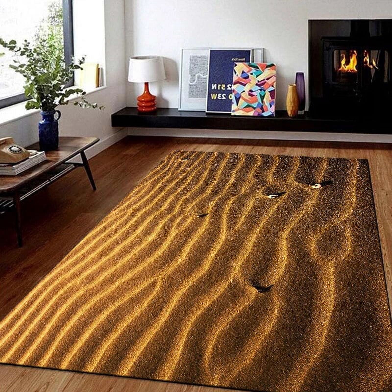 Desert Sand Carpet for Living Room Bedroom Large Area Printed Rugs Home ...
