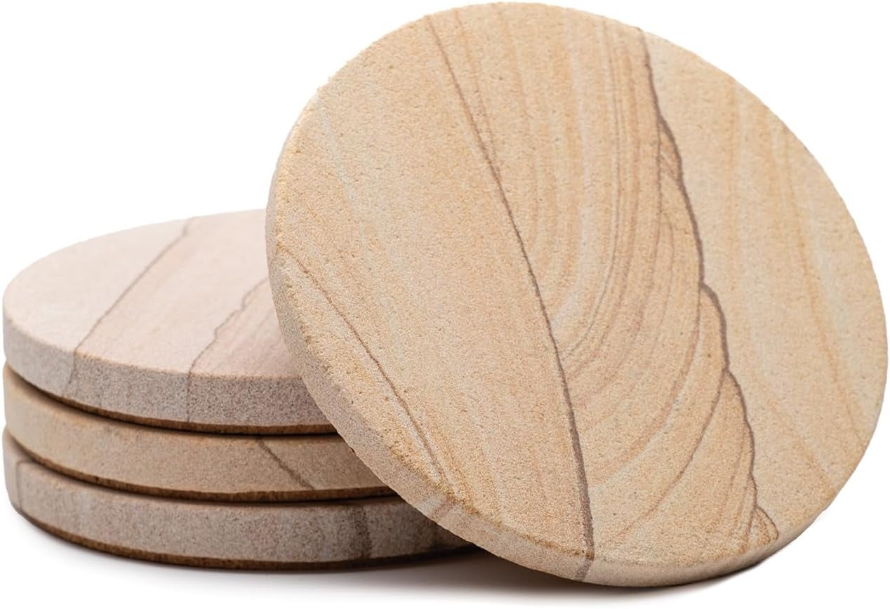 Desert Sand Coaster, Multicolor All Natural Sandstone - Durable Stone ...