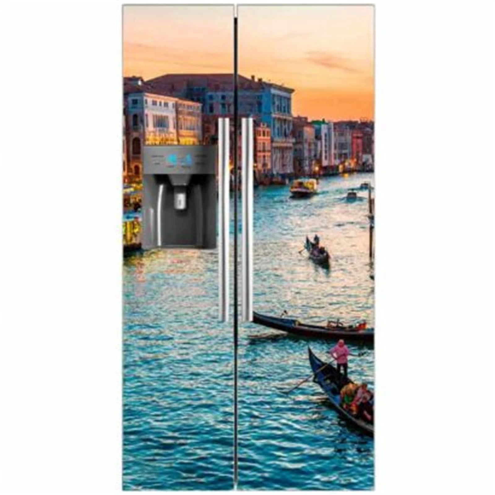 Desert Scenery Fridge Sticker Natural Landscape Sunset Refrigerator ...