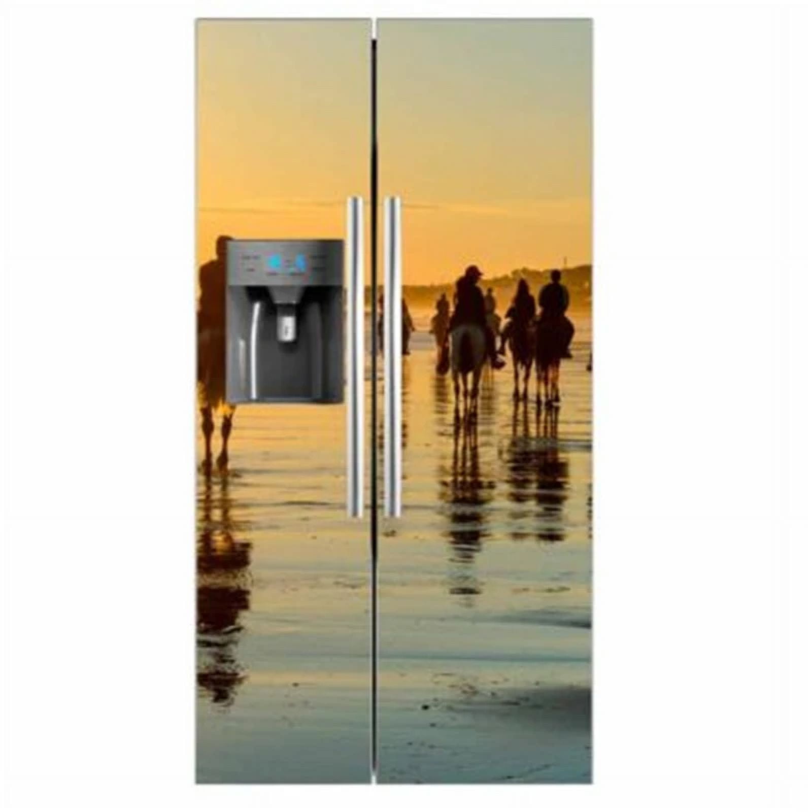 Desert Scenery Fridge Sticker Natural Landscape Sunset Refrigerator ...