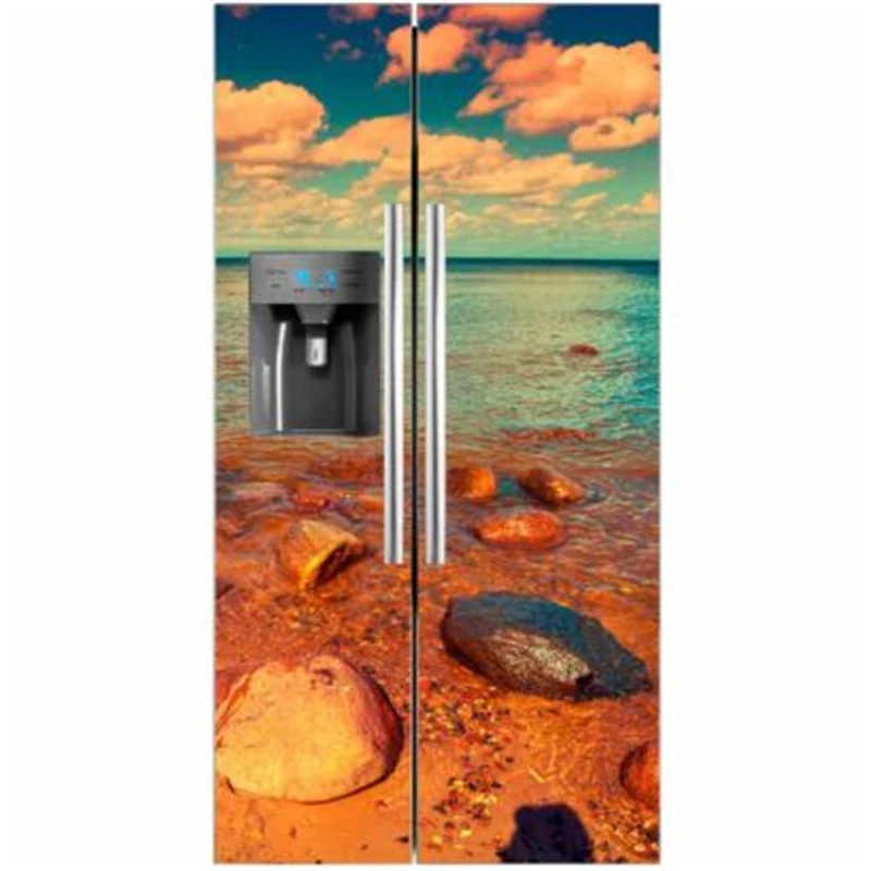 Desert Scenery Fridge Sticker Natural Landscape Sunset Refrigerator ...