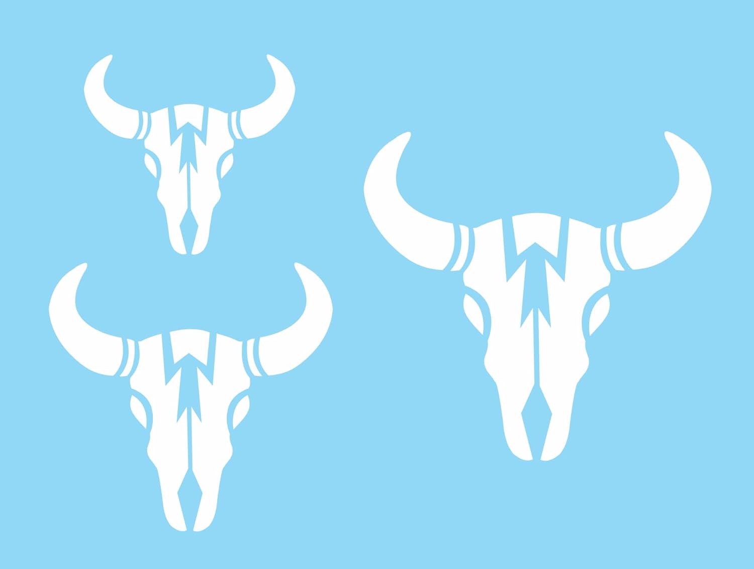 Desert Southwest Stencil Buffalo Aztec Designs DIY Craft Signs (3", 4 ...