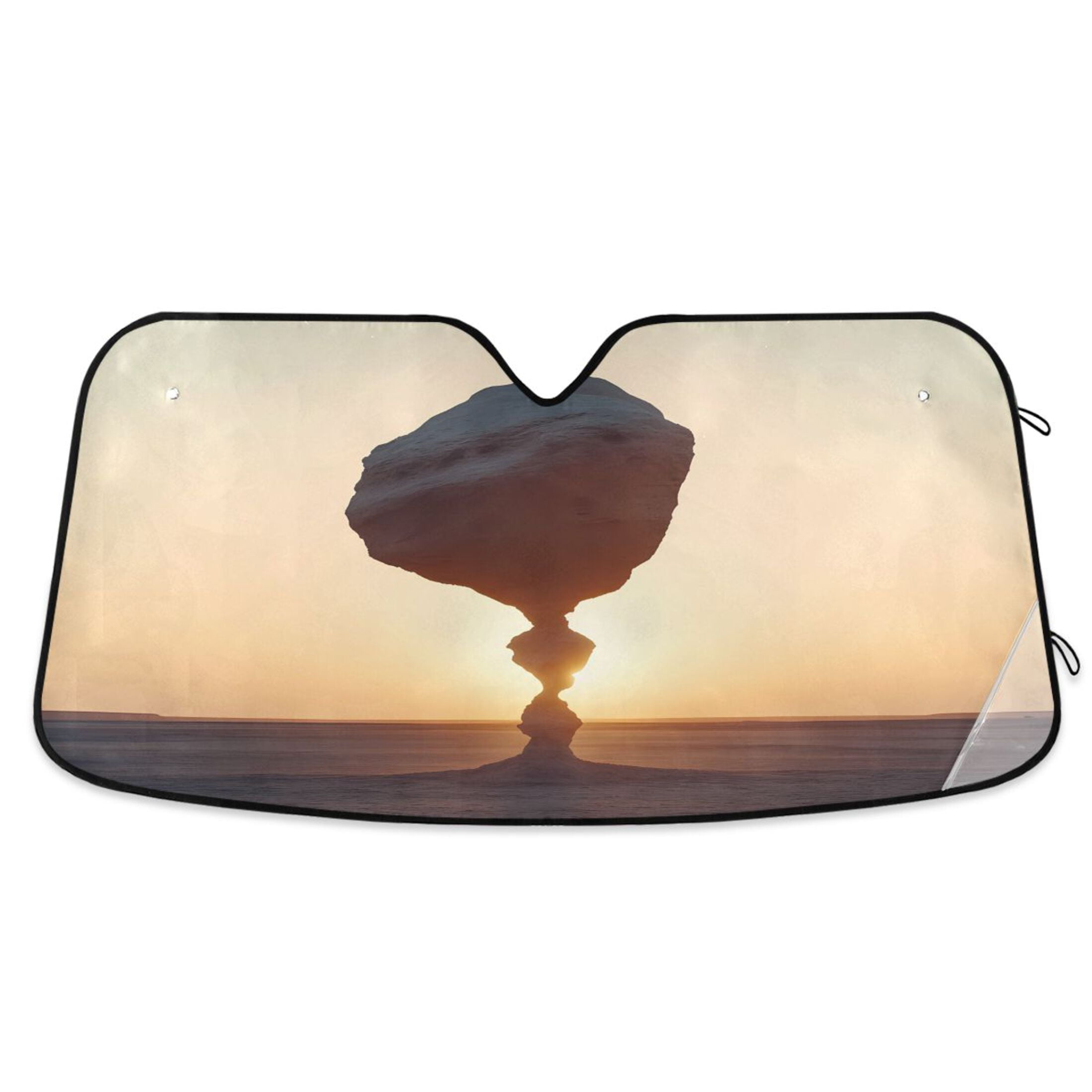 Desert Stone Landscape Car Windshield Sun Shade Foldable Car Front ...
