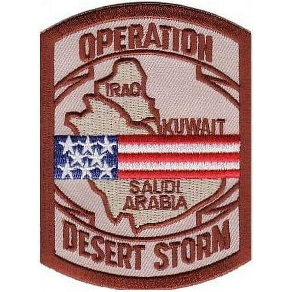Desert Storm Map US Flag Patch, Military Patches - Walmart.com