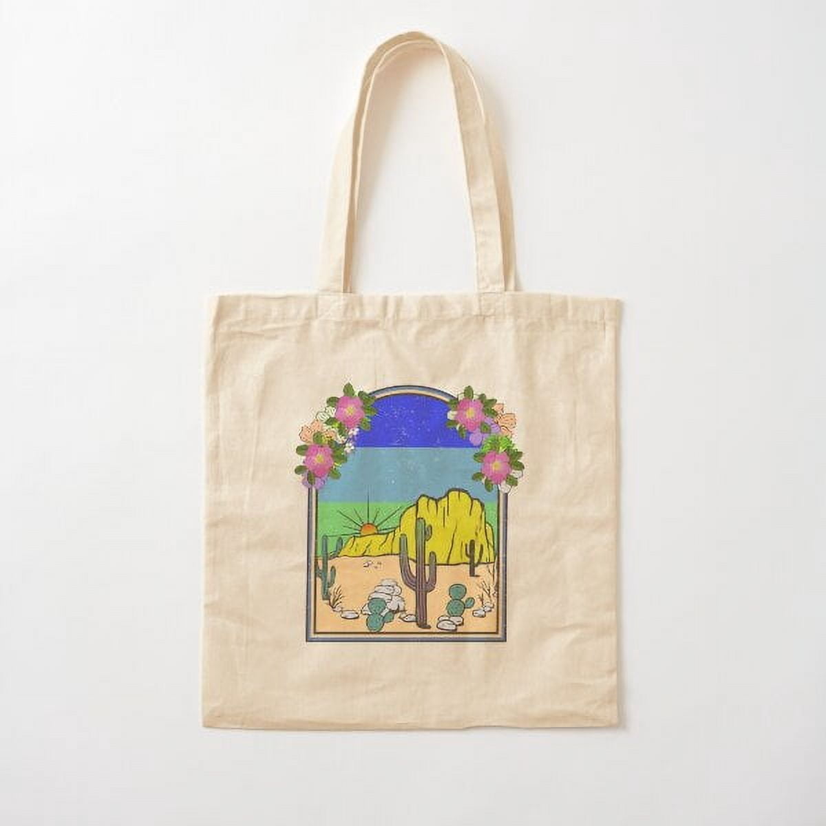 Desert Summer Adventure Awaits Camper Cotton Tote Bag Canvas Tote Bag ...