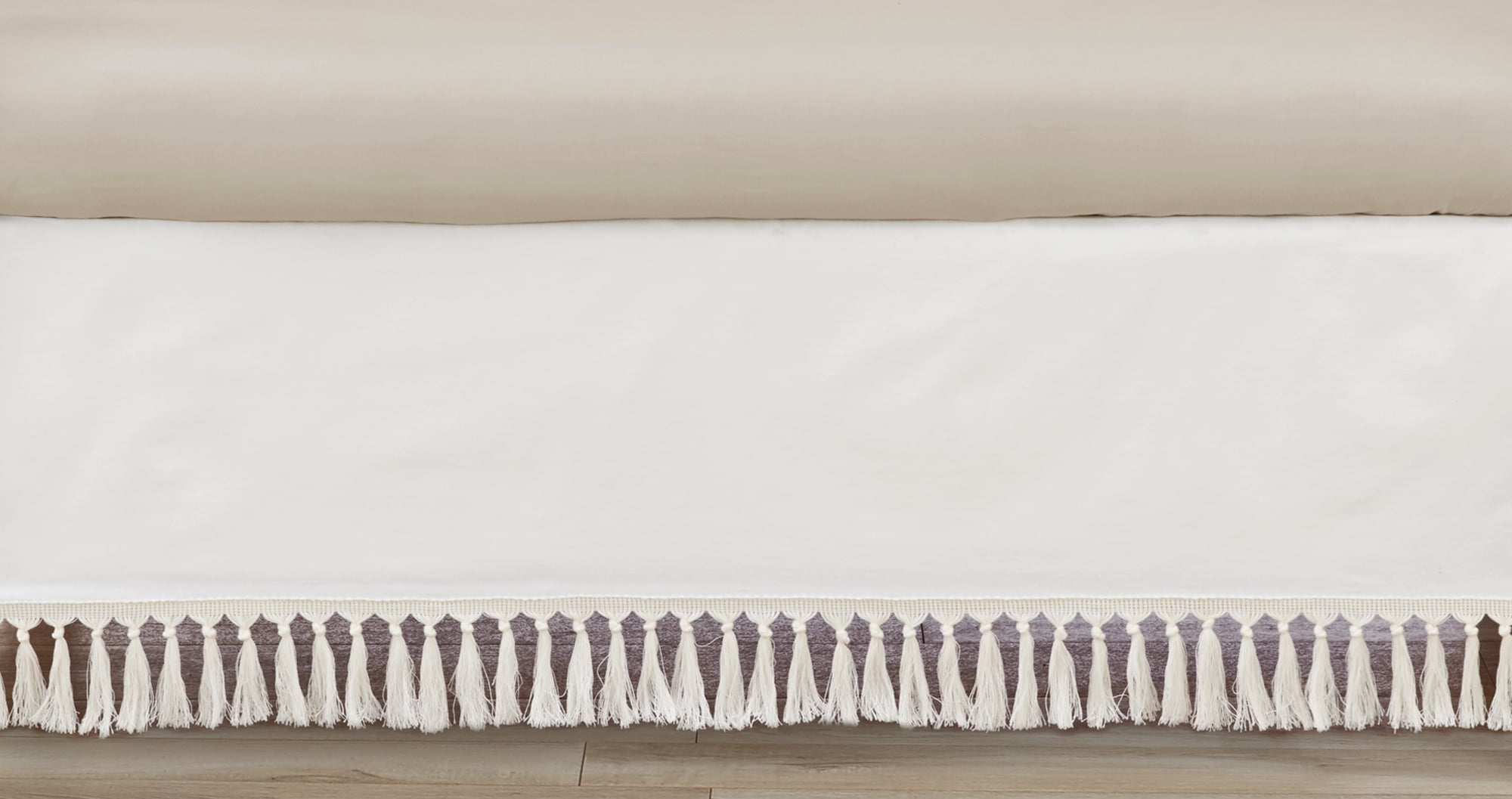 Desert Sun Taupe Fringe Dust Ruffle Crib Skirt Boy or Girl by Sweet ...