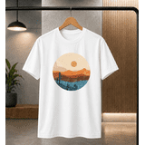 Desert Sunset Artistic Southwestern Landscape Design Unisex T-Shirt, S ...