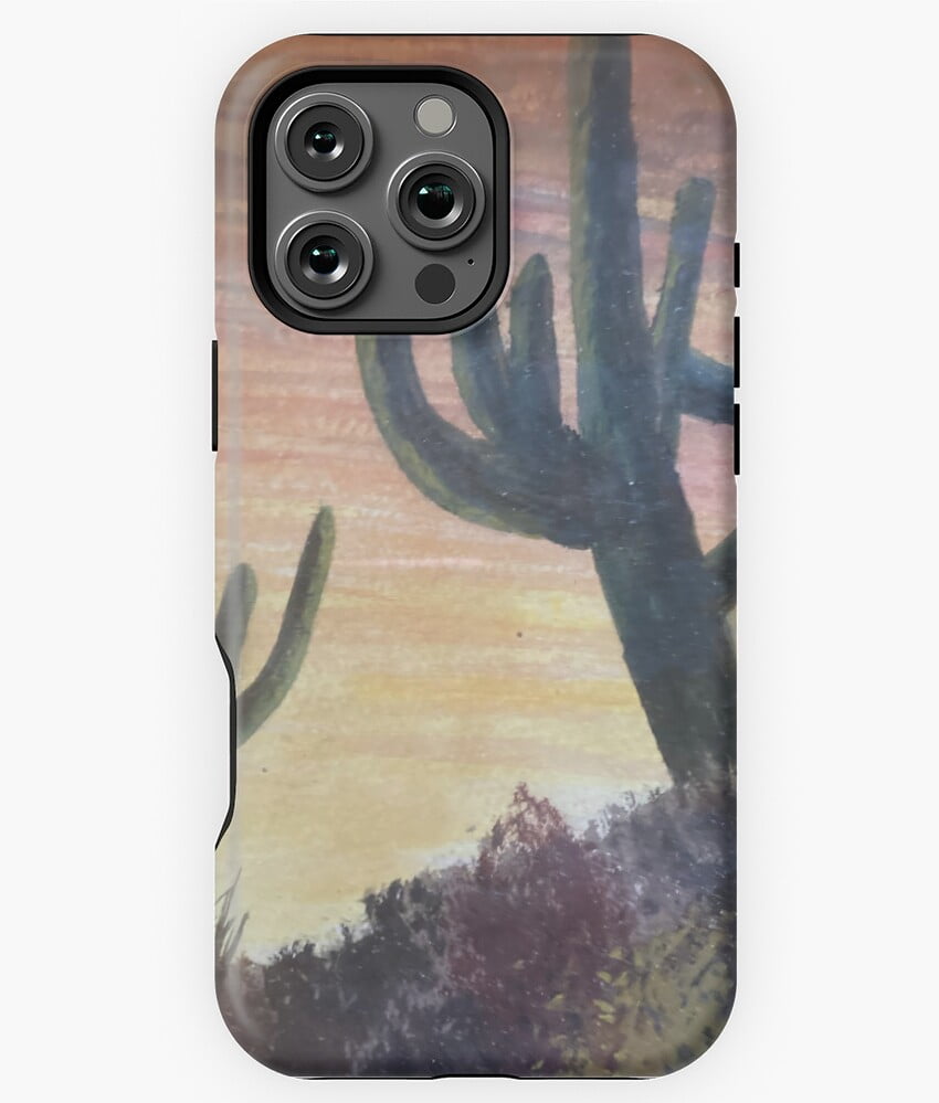 Desert Sunset Landscape Scenery Phone Case for iPhone 16 15 14 13 12 11 ...