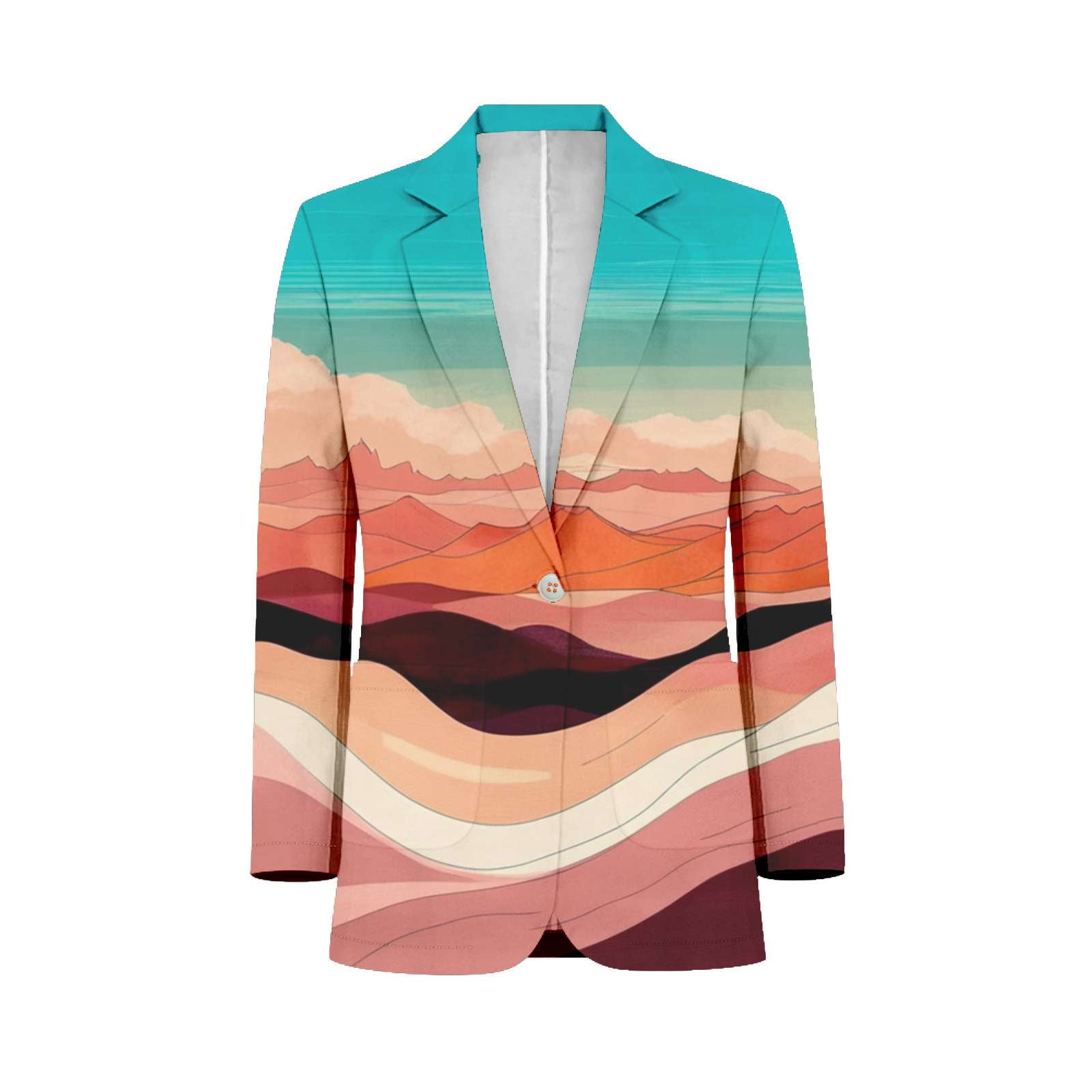 Desert Sunset Layers Men Blazers Slim Clothing Summer Jacket Man ...