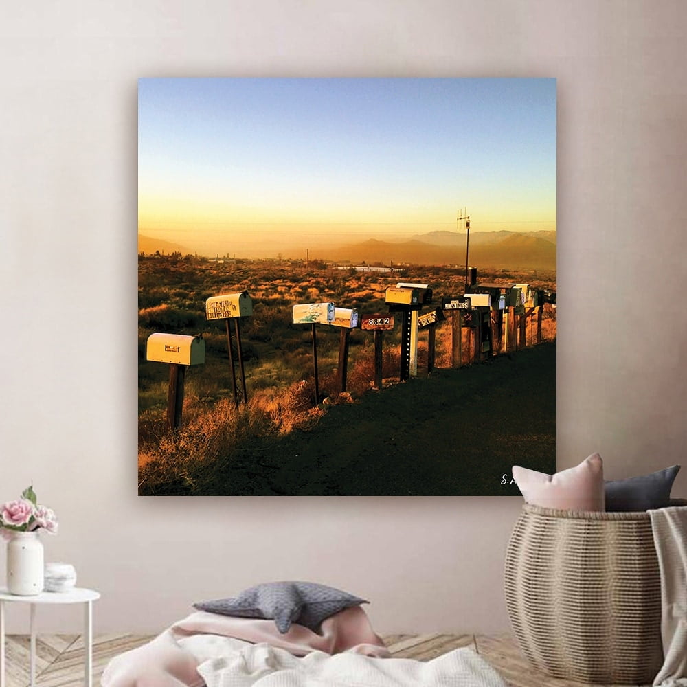 Desert Sunset Mailboxes by photographer Steven A. Heller - 14"x14 ...