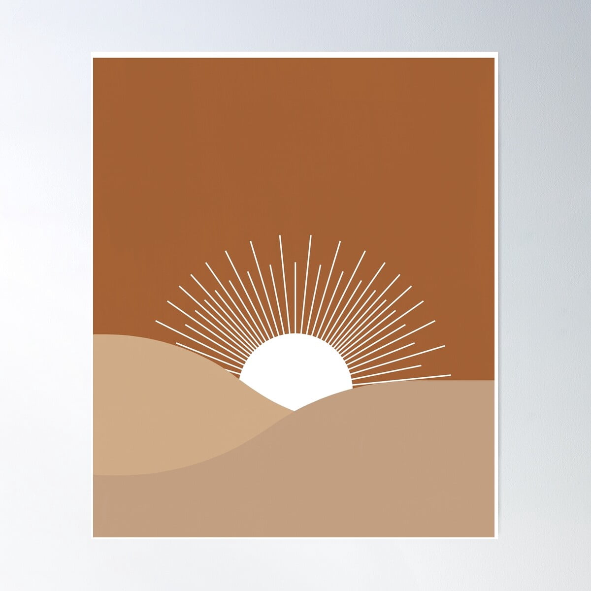 Desert Sunshine Poster Wall Art Modern Wall Decor For Living Room ...