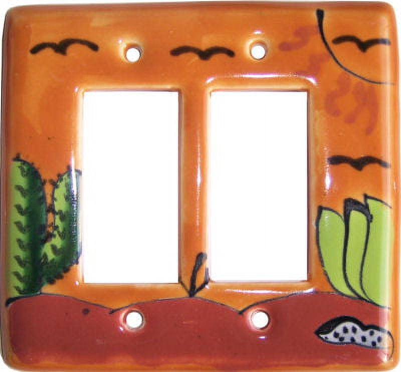 Desert Talavera Double Decora Switch Plate - Walmart.com
