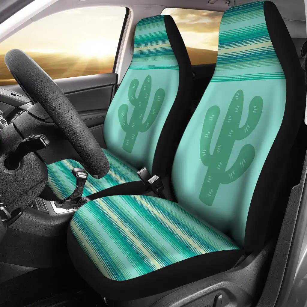 Desert Terra Cotta Chevron and Cactus Car Seat Covers Set Gifts Idea ...