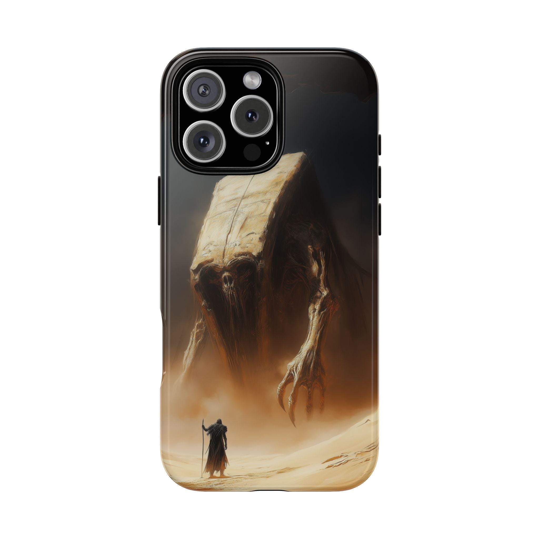 Desert Titan Sand Beast Warrior Art Phone Case with iPhone 17 to 11 Pro ...