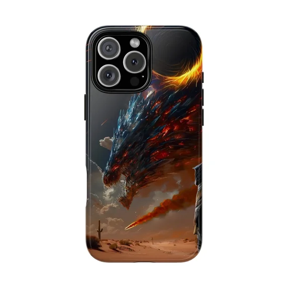 Desert Twilight Dragon Wrath Scene Case for iPhone 17 through 11 Pro ...