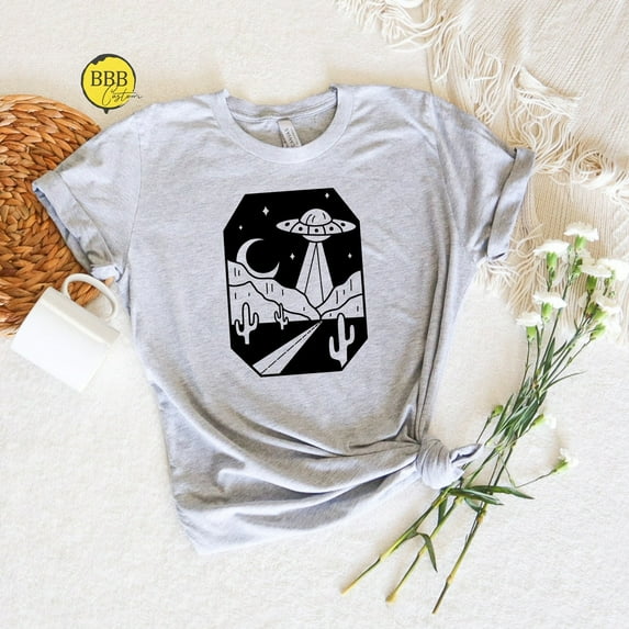 Desert Ufo Shirt: Alien Abduction Camping TSHIRT All Size S-5XL ...