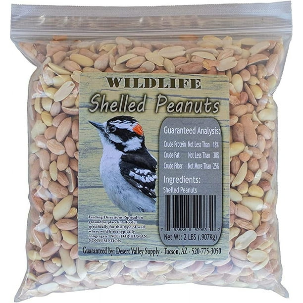Desert Valley Shelled Peanuts, All Natural Premium Wild Bird and ...