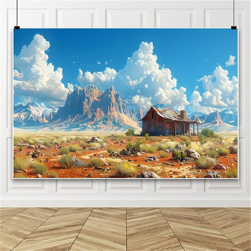 Desert Western Photography Backdrops Blue Sky Sand Dunes Photo Backdrop ...