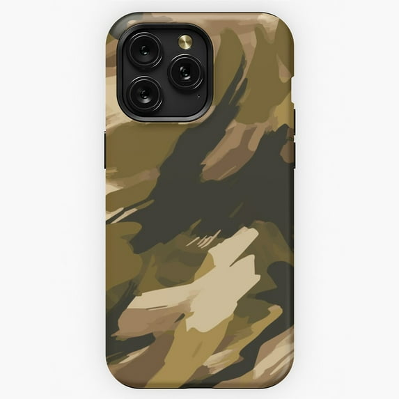 Desert Yellow Brown Brush Camouflage Pattern Art iPhone Case 17 to 11 ...