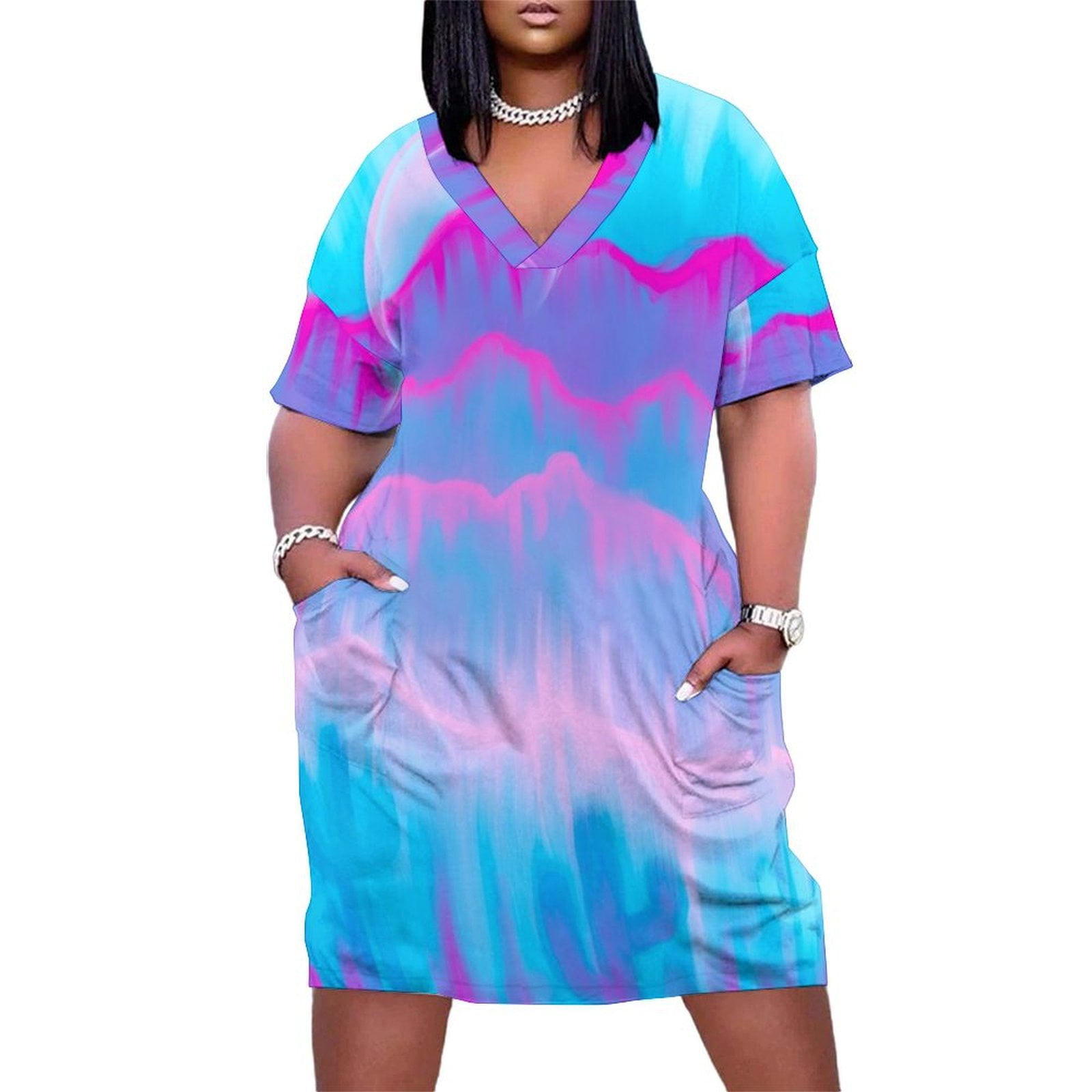 Desert mountains Loose Pocket Dress Prom gown beach dress - Walmart.com