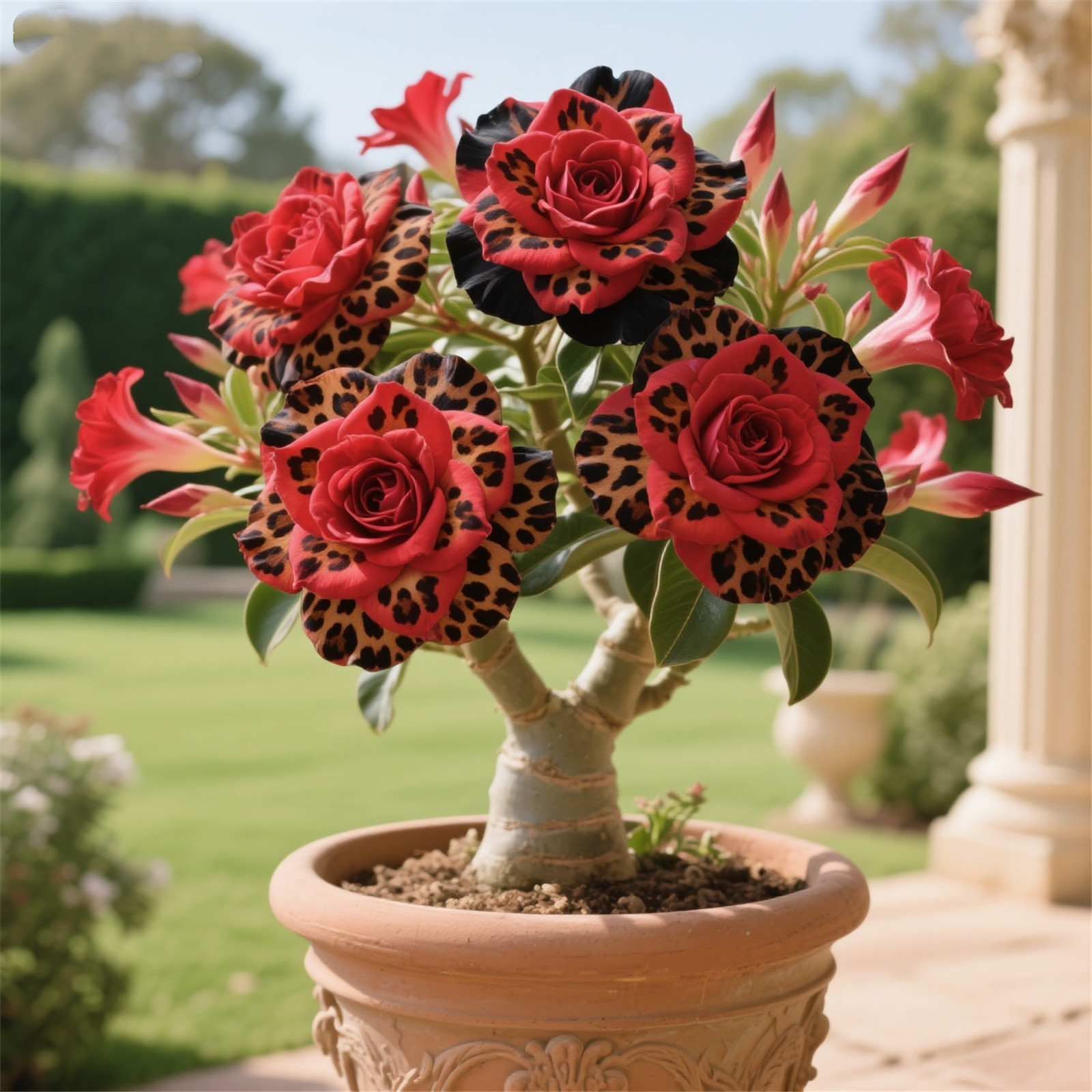 Desert rose(Adenium obesum)-blooms every year-Premium Garden Stakes ...