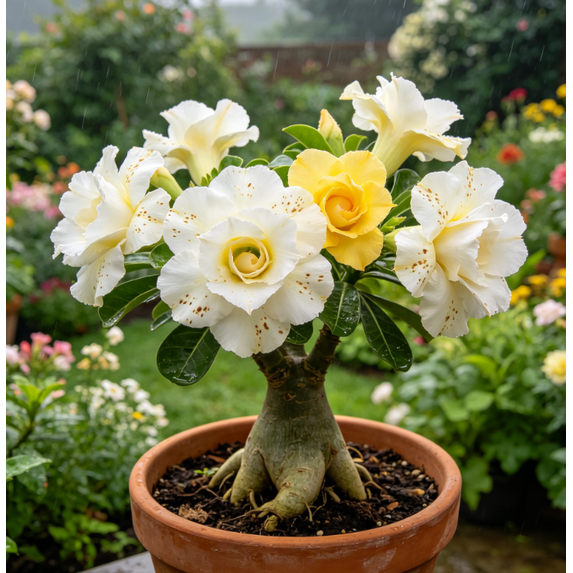 Desert rose - rich long-lasting summer blossoms - stable tall vertical ...