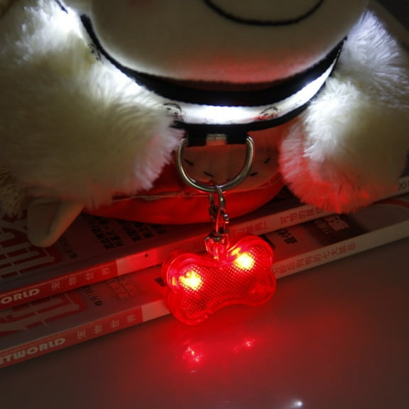 Blinkee FLDBNTSL-RD Red Flashing Dog Bone Body Name Tag Safety Light ...
