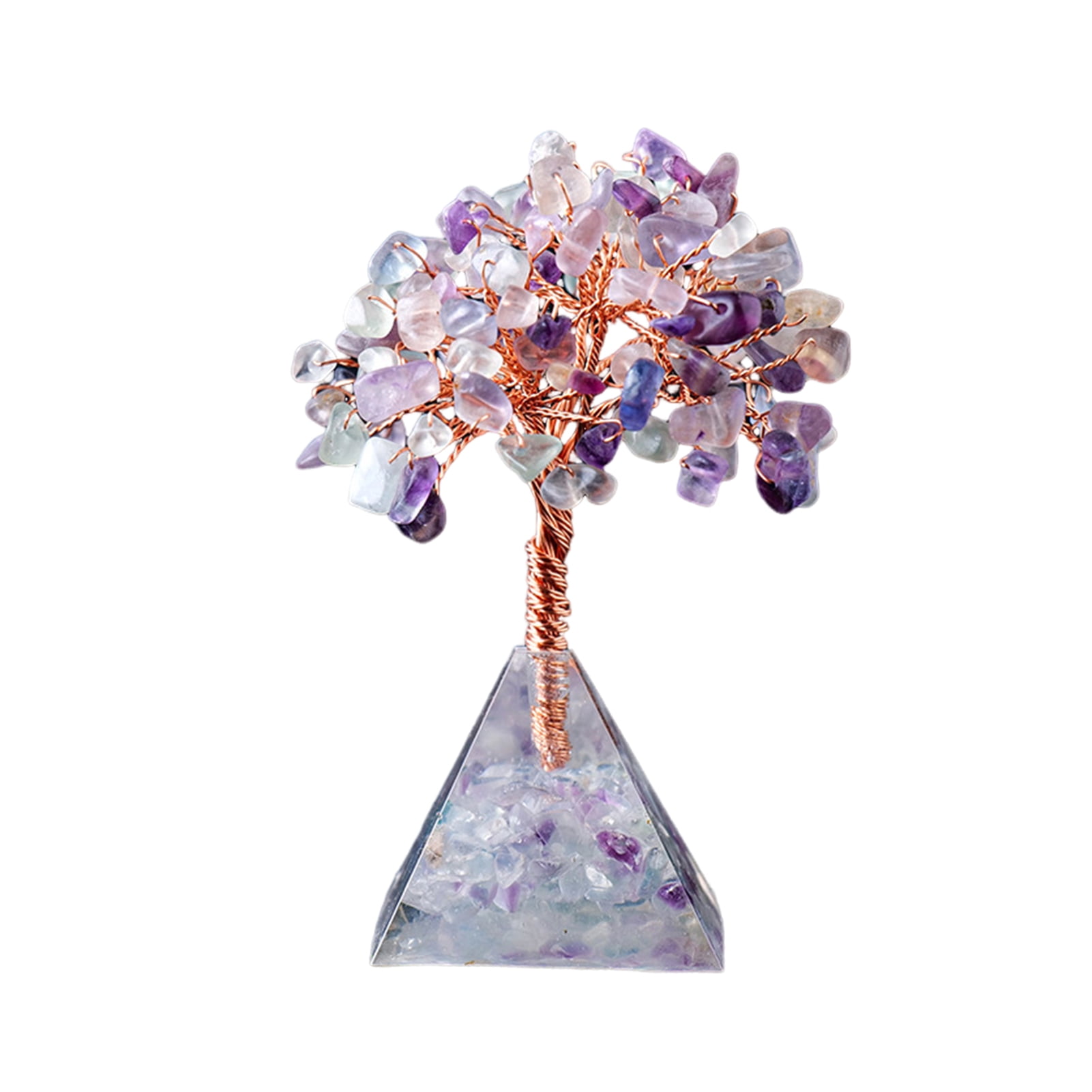 Desheus Natural Stone Tree Figurine with Base Positive Healing Energy ...