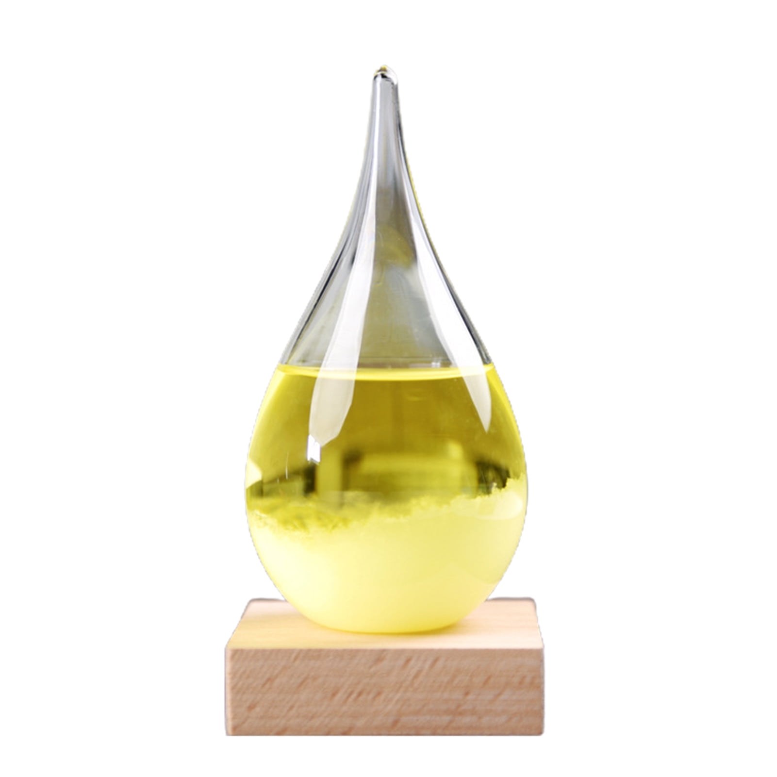 Desheus Transparent Droplet Storm Glass with Wooden Bass Home Barometer ...