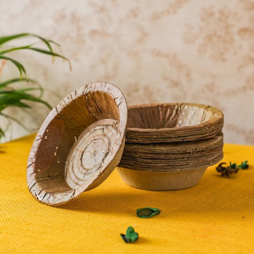 Desi Favors 100% Disposable Leaf Bowls - Palash Leaf - Zero Waste - Sal ...