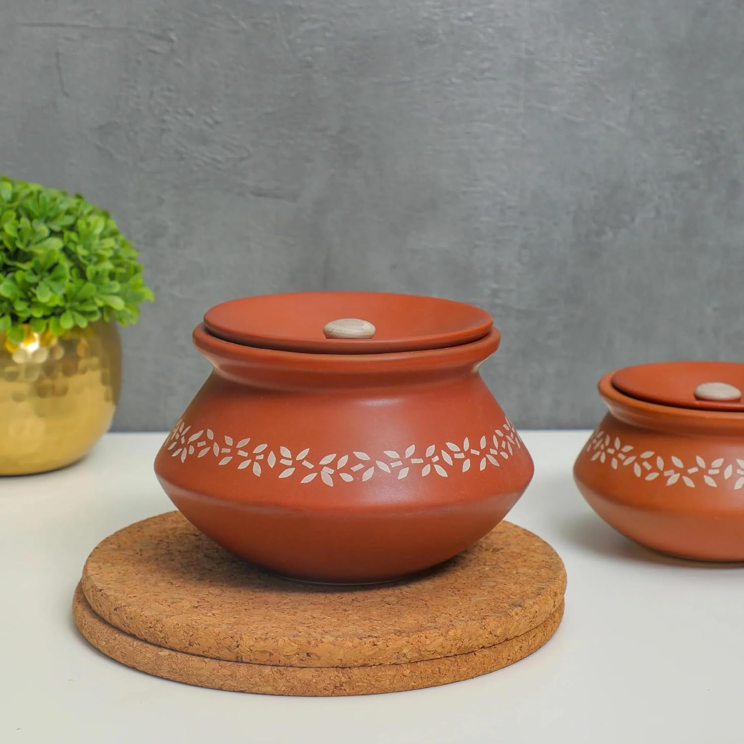 Desi Favors Large Floral Serving Handi | Ceramic Serving Bowl with Lid ...