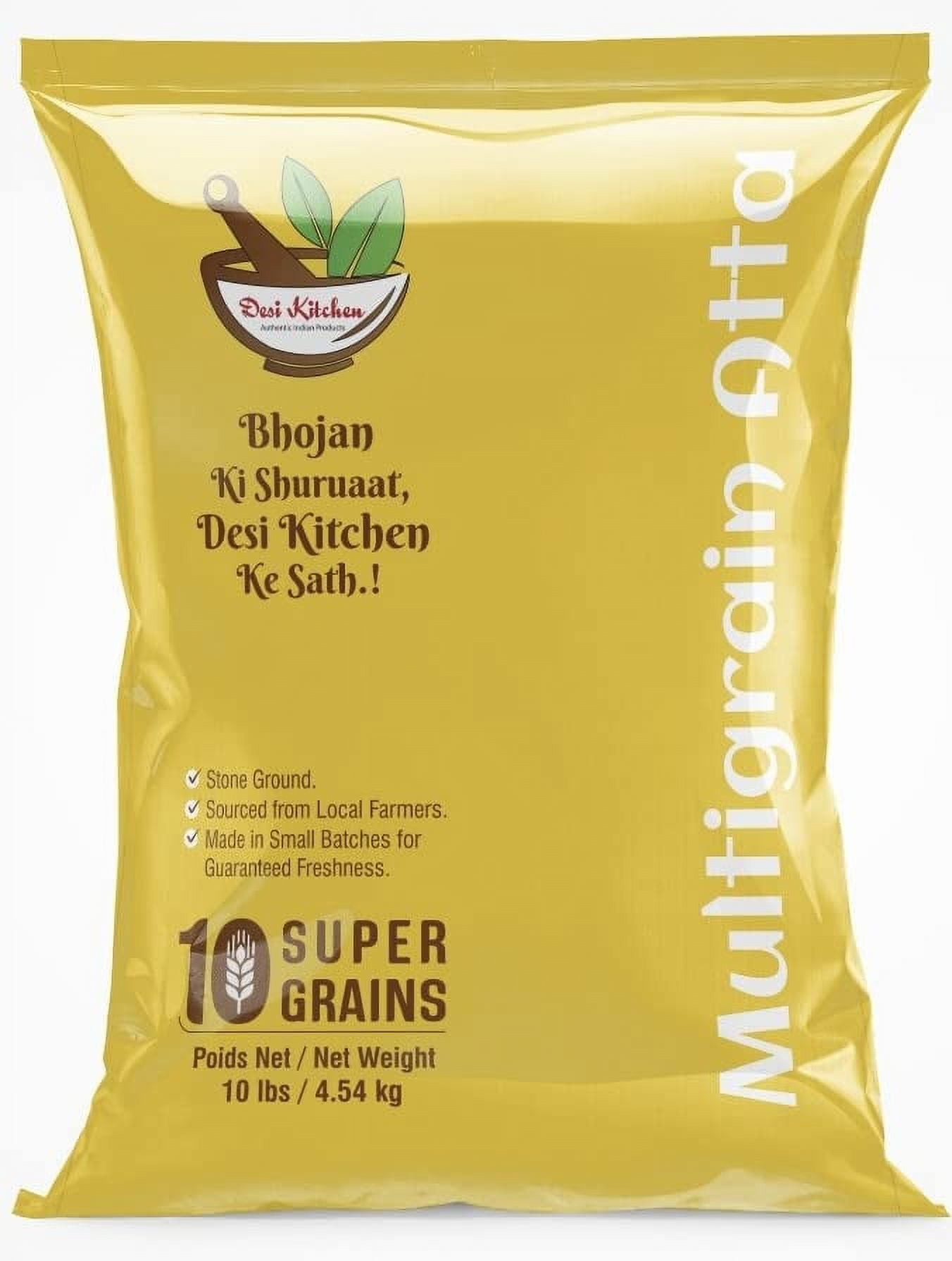 Desi Kitchen Multigrain (10 Super Grains) Wheat Flour (Chakki Atta ...