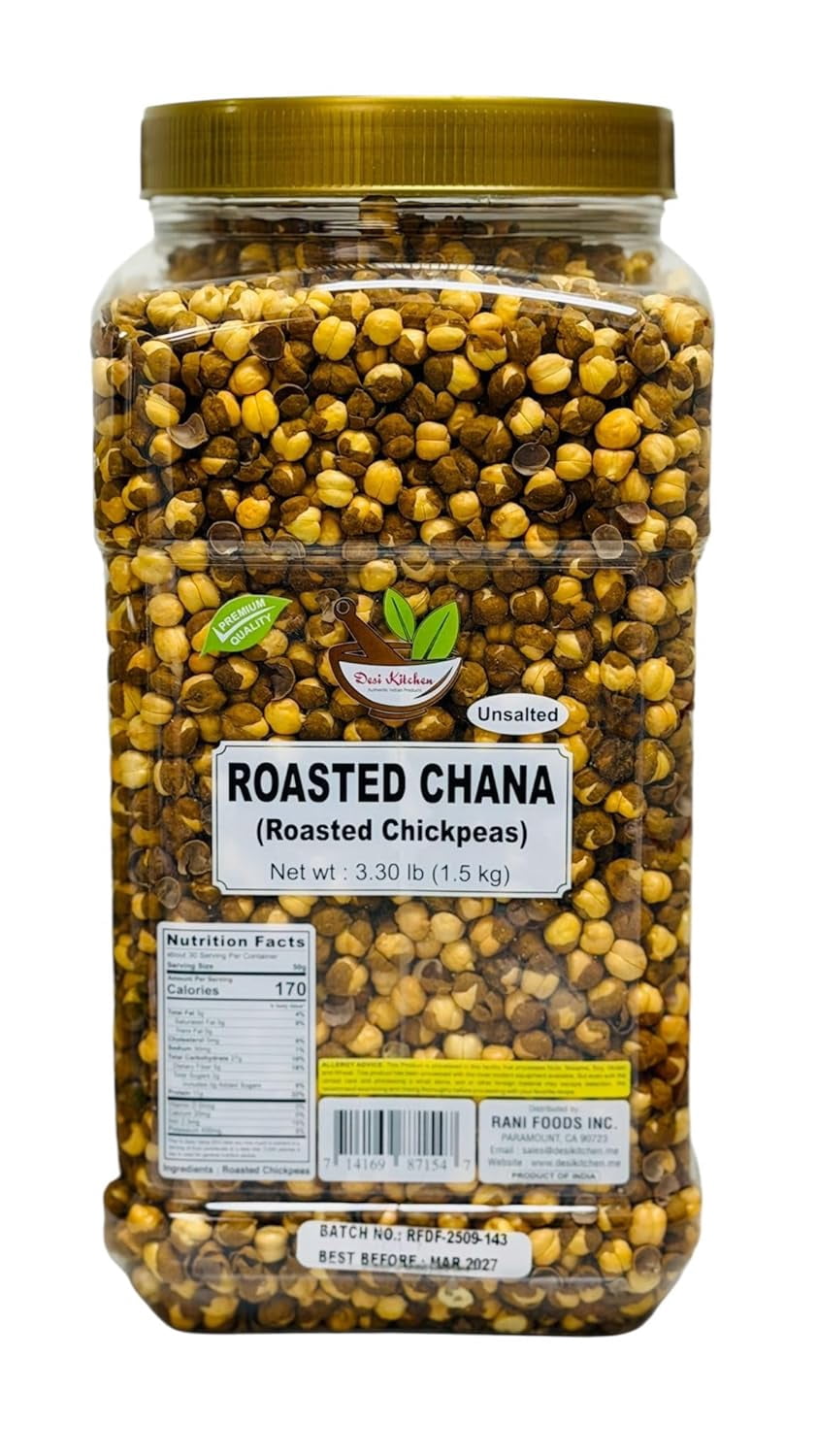Desi Kitchen Roasted Chana 3.30 lb (1.5 Kg) | Chickpeas | No ...