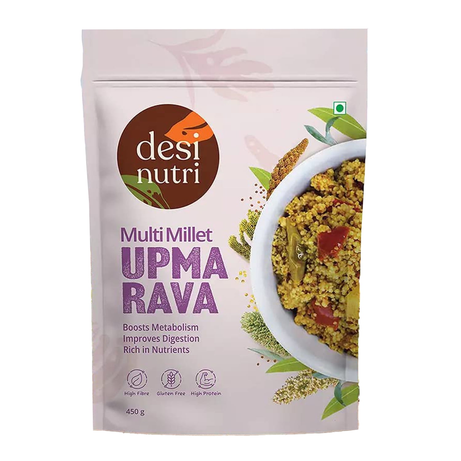 Desi Nutri Multi Millet Upma Rava 15.8 oz Rich in Fiber & Calcium Ready to Eat - Walmart.com