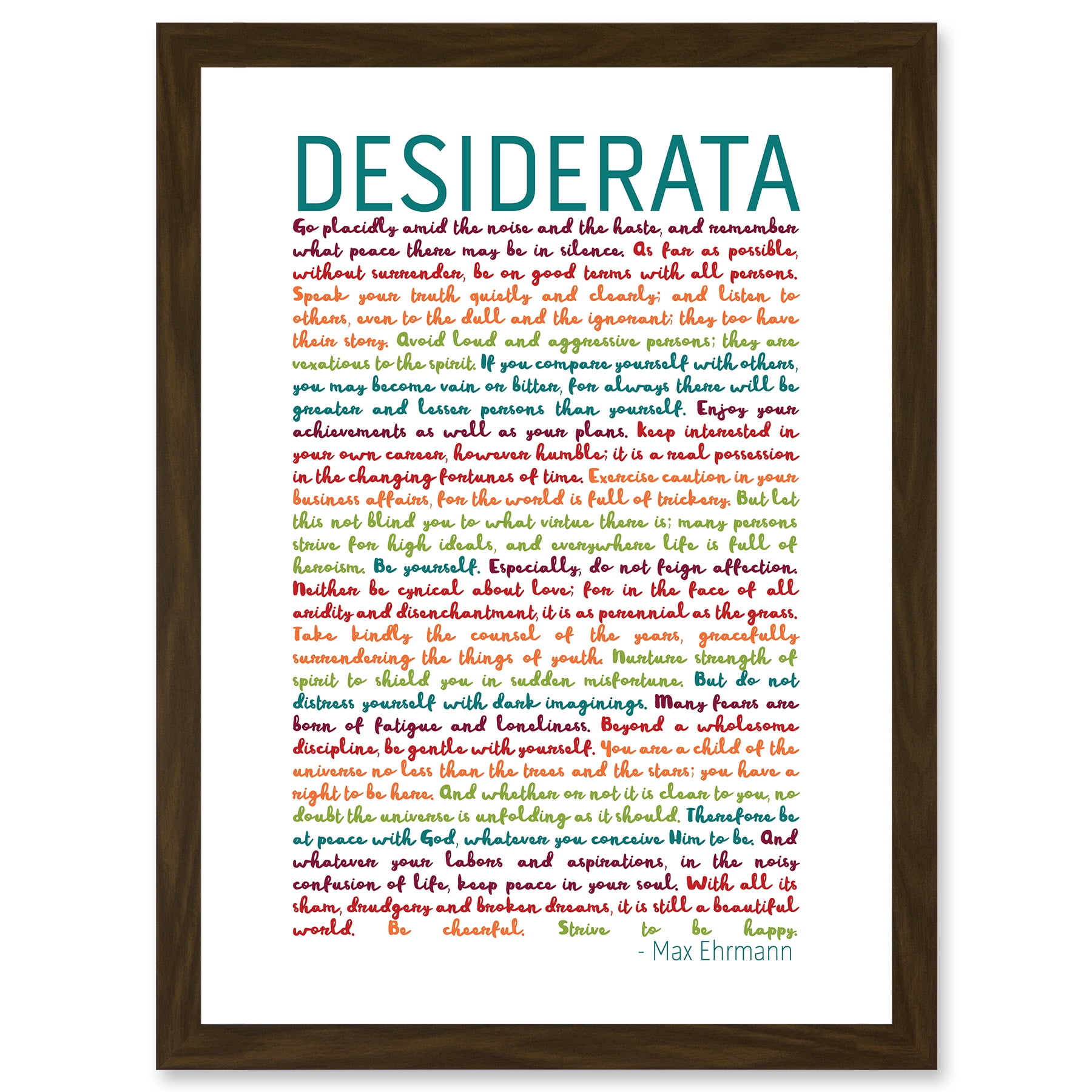 Desiderata Rainbow Words Mav Ehrmann Typography Inspiration A4 Artwork ...