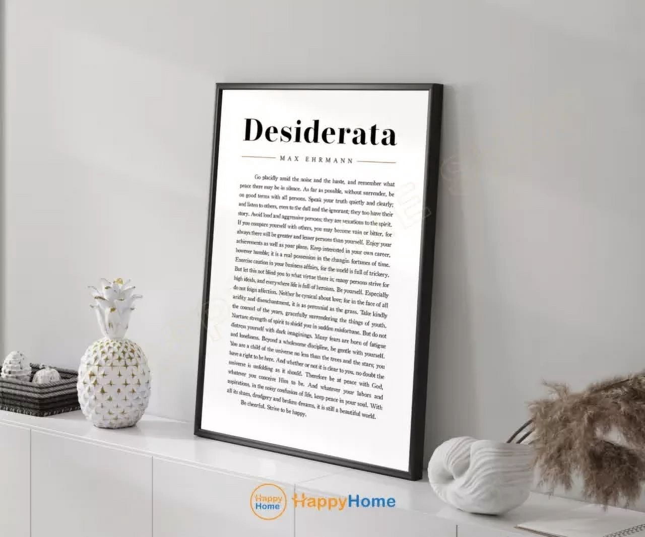 Desiderata Wall Art Max Ehrmann Poem Literature Prints Inspirational ...
