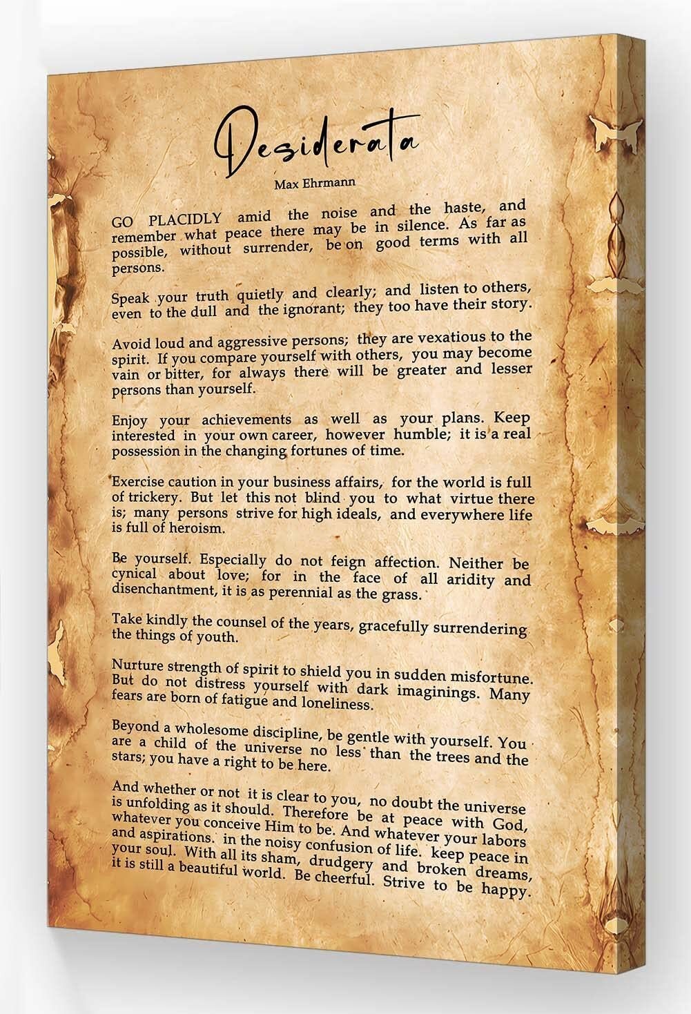 Desiderata Wall Art Poem Poster Motivational Pictures Retro Prints ...